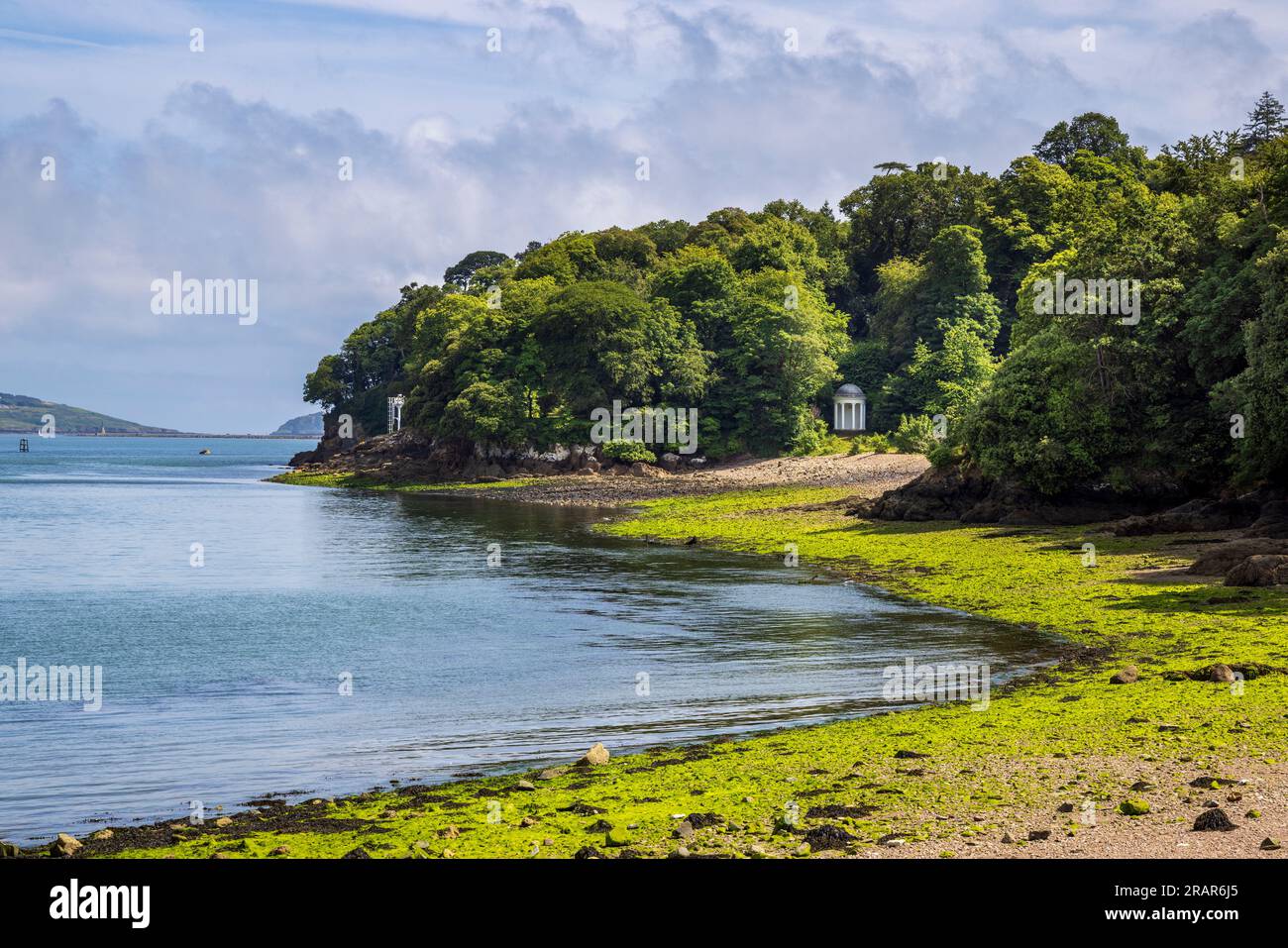 Milton’s Temple and the coast at Mount Edgcumbe Country Park, Cremyll ...