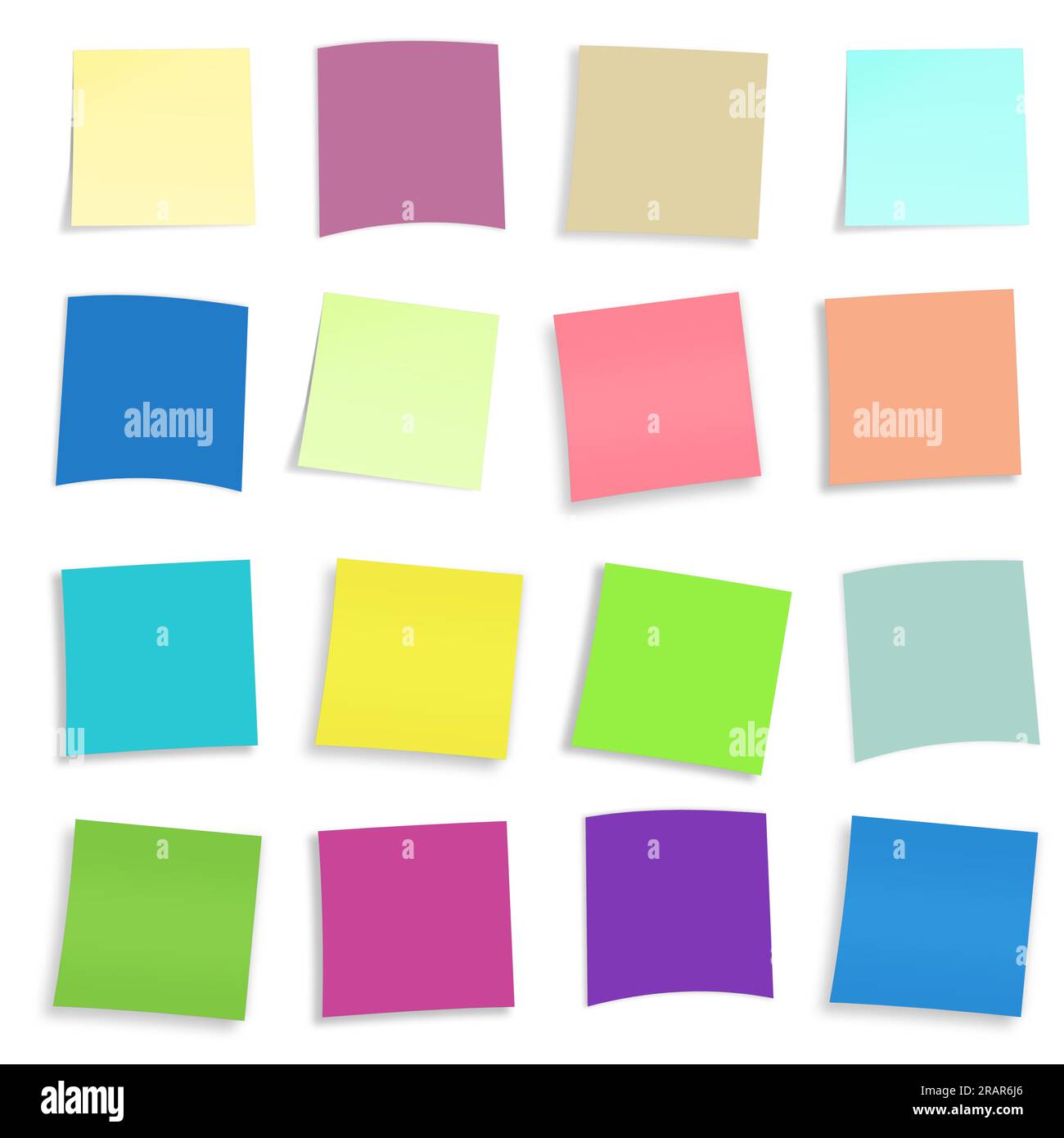 Sixteen Stickie Note blank template for presentation layouts and design ...