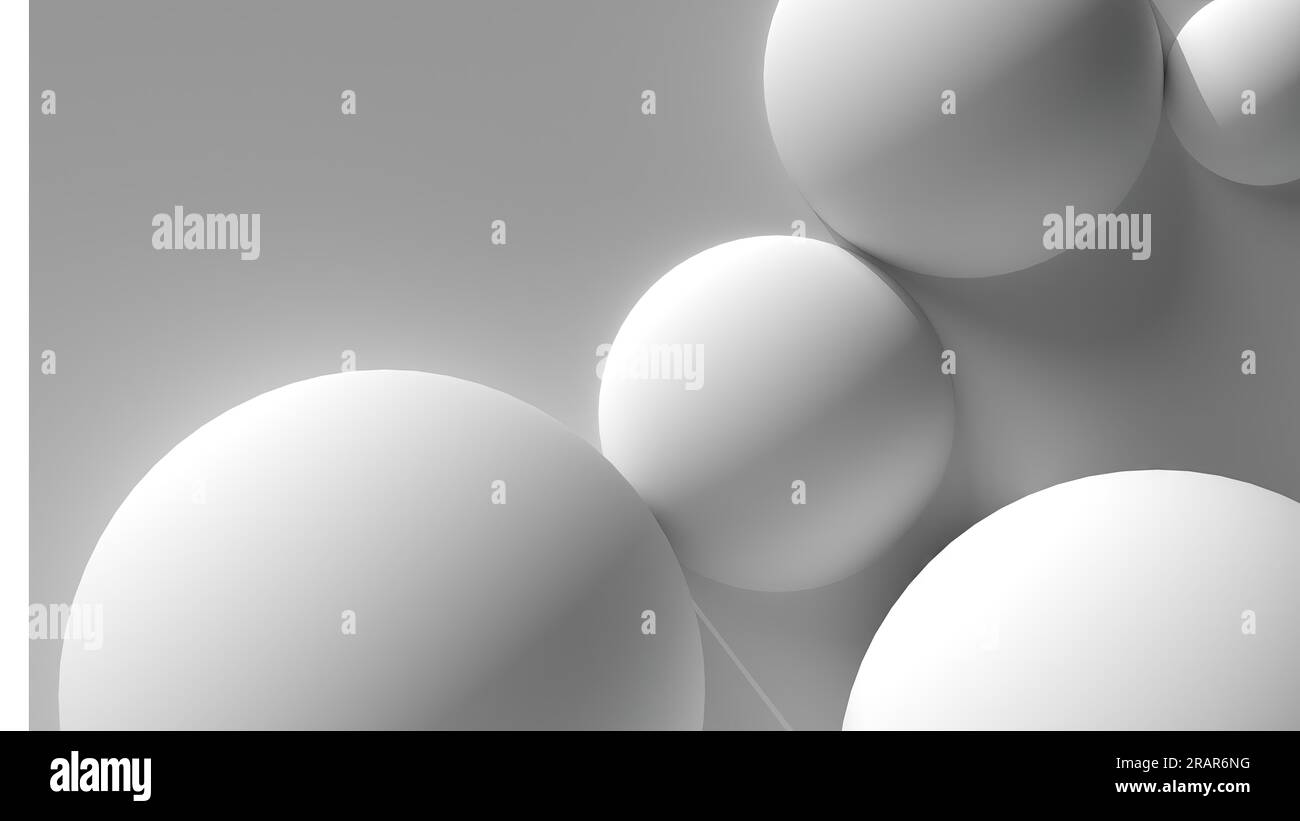 Multiple spheres and holes Contemporary art minimal flat ray composed ...