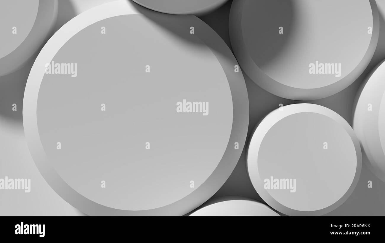 Collection of cylinders minimal flat ray creates art with simple ...