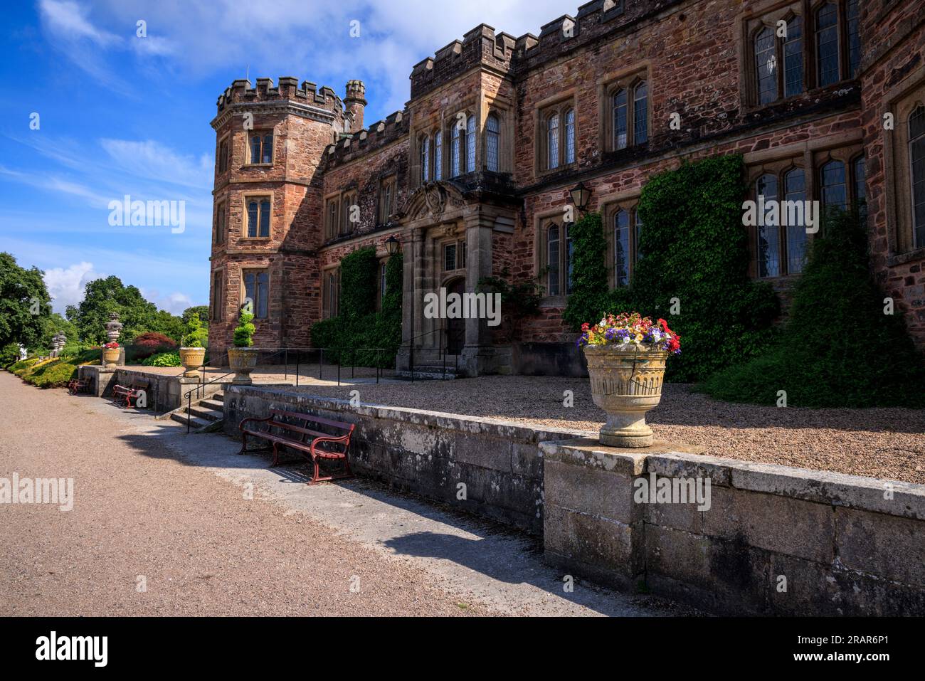 Mount Edgcumbe house overlooking Plymouth Sound, Cornwall Stock Photo ...