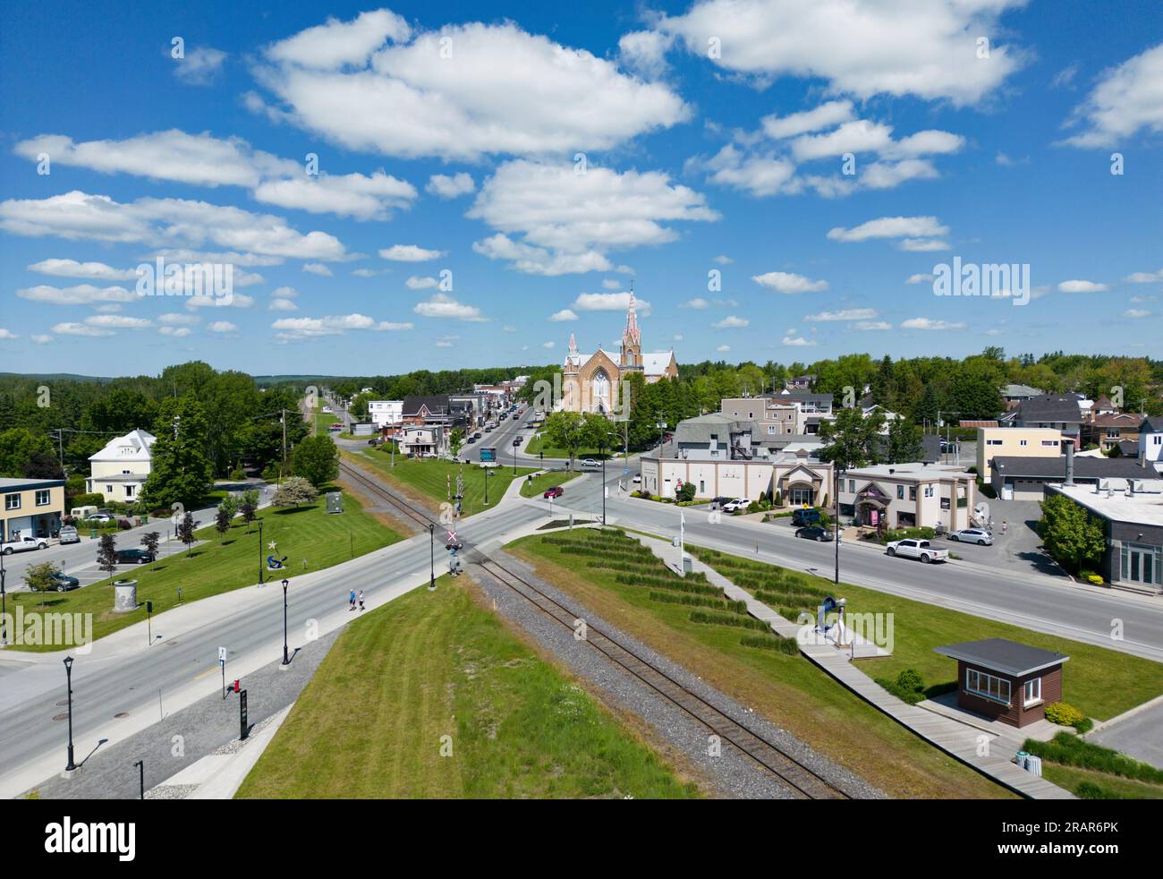 Lac Megantic, Canada. 22nd June, 2023. Downtown Lac Megantic, Que. is ...