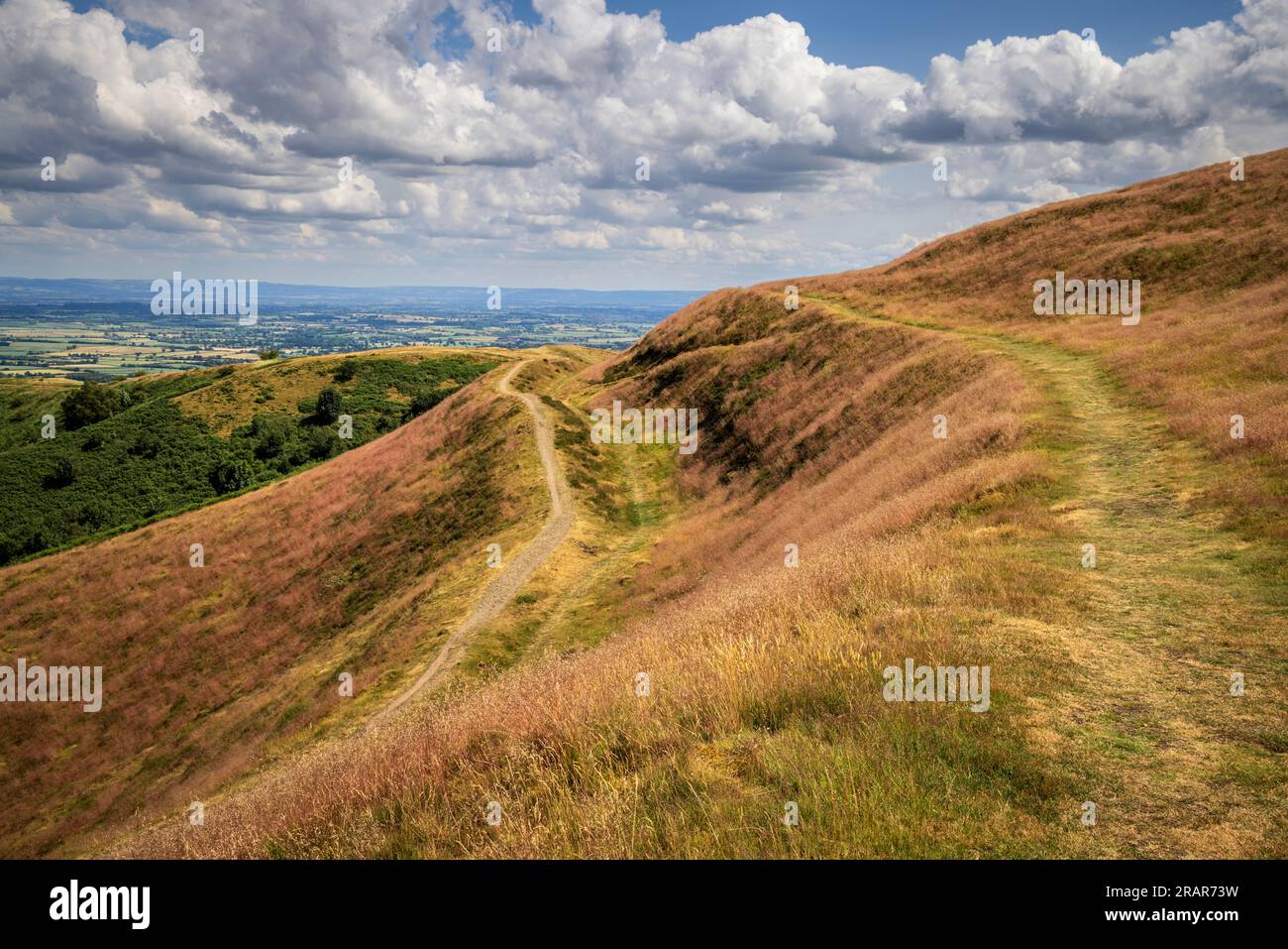 South along the lower ramparts of British Camp Iron Age Hillfort ...