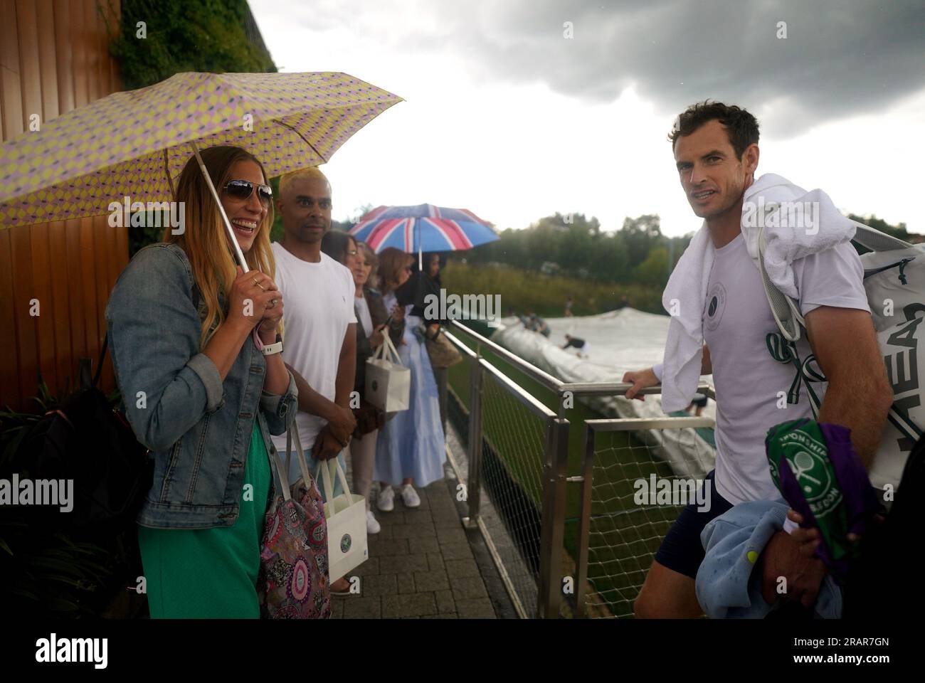 Andy Murray meeting with NHS workers Rachel Power (left) on day three ...