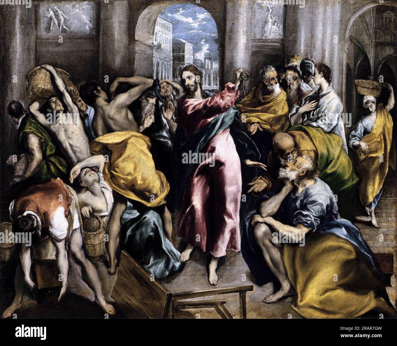The Purification of the Temple 1600; Italy by El Greco Stock Photo - Alamy