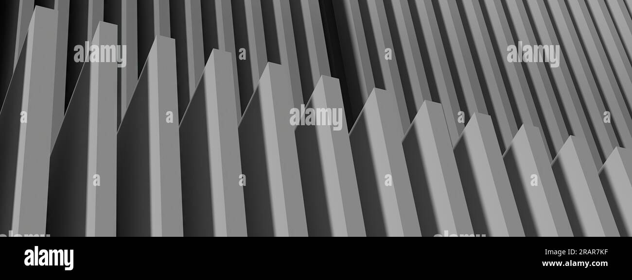 Boards lined up in a stepped pattern Cyber city building a geometric ...