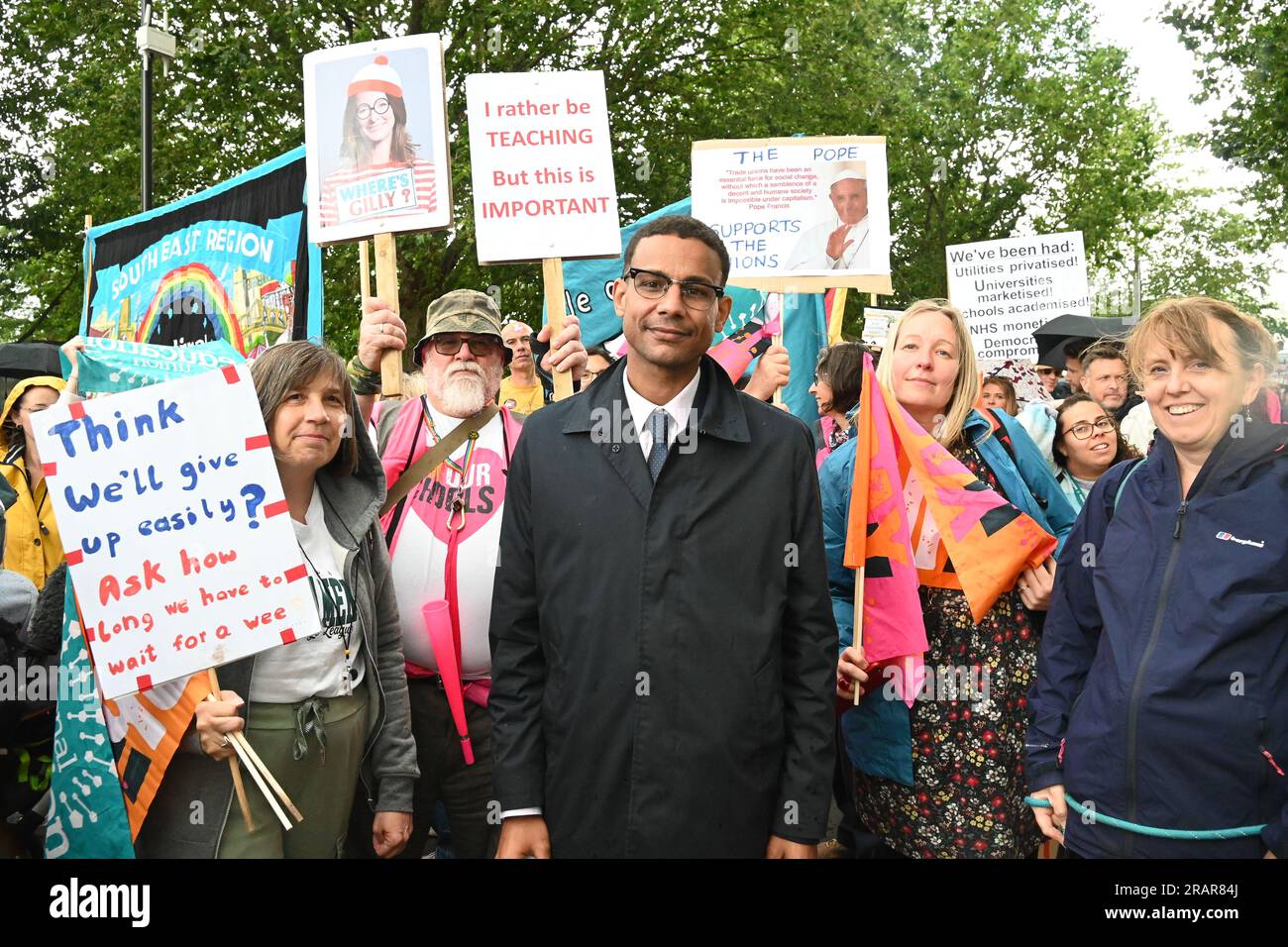 London eye, London, UK. 6th July, 2023. Daniel Kebede is a NEU general ...