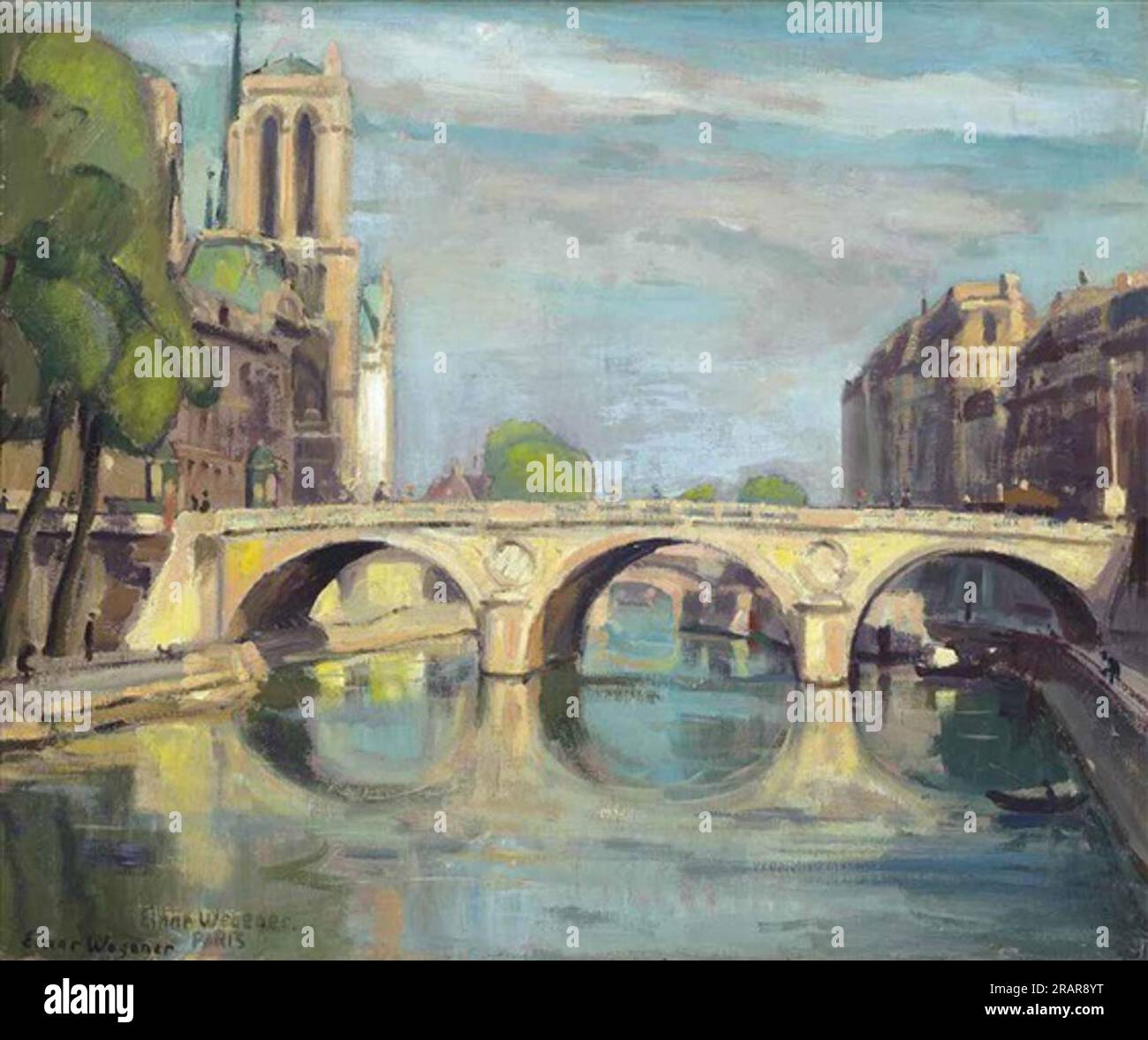 Le Pont Saint Michel, Paris by Lili Elbe Stock Photo - Alamy