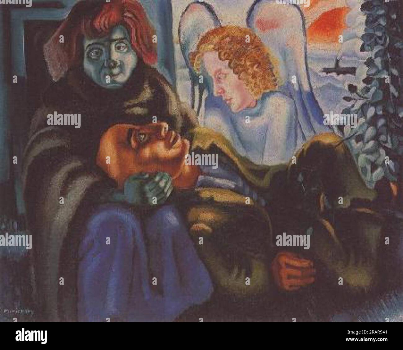 The Poet and the Angel 1938 by Mario Eloy Stock Photo - Alamy