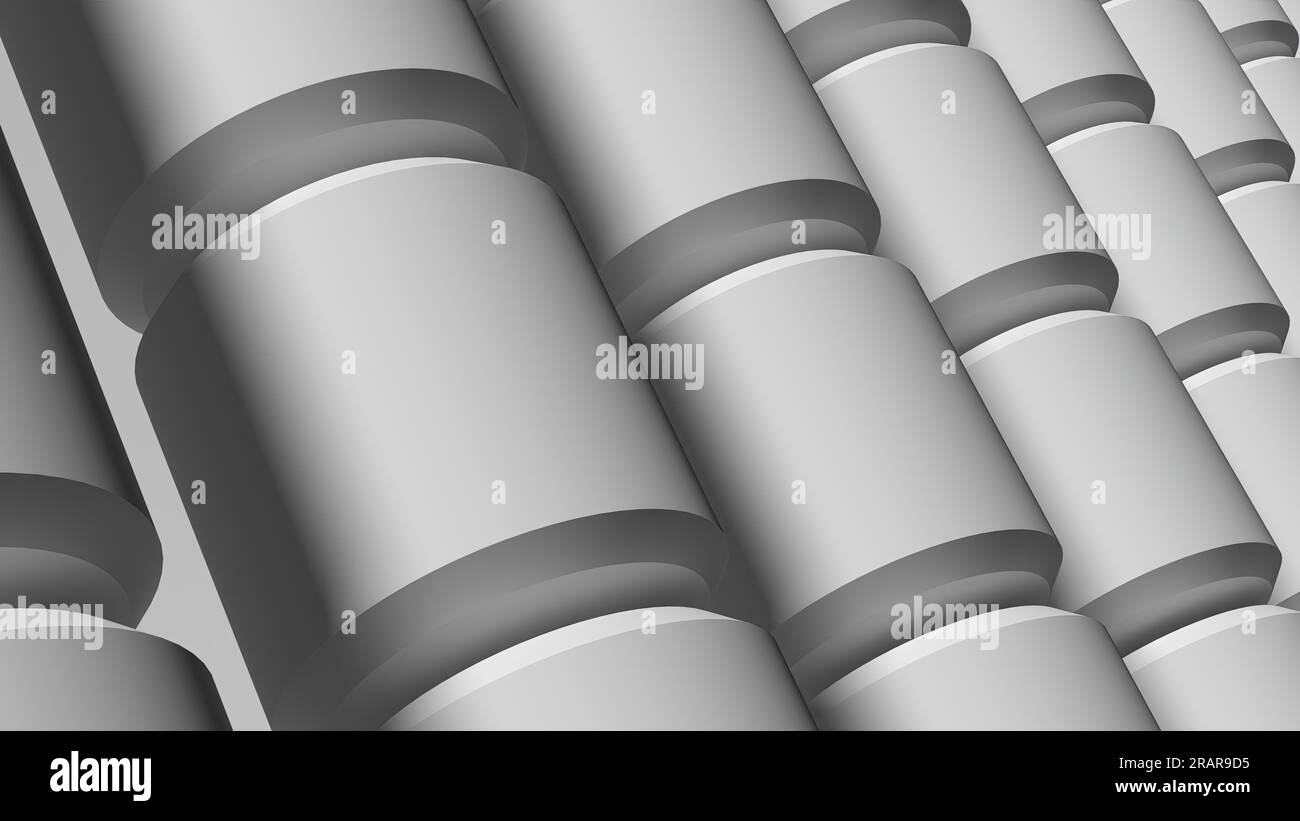 minimal flat ray cylinder Minimal flat ray gray abstract 3D Rendering ...
