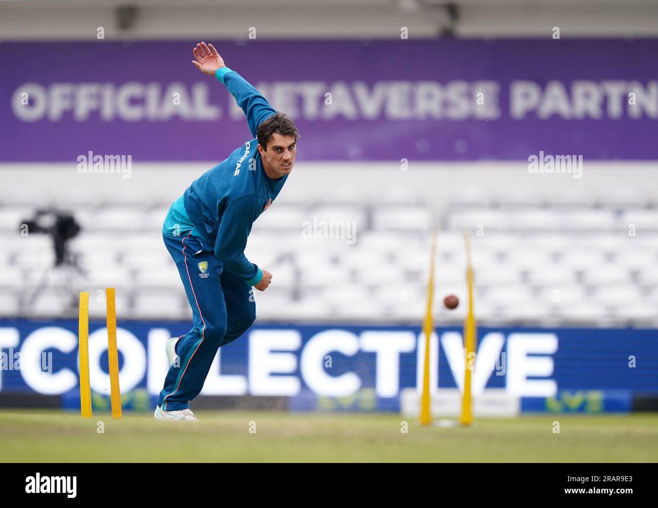 Australia's Pat Cummins during a nets session at Headingley, Leeds ...