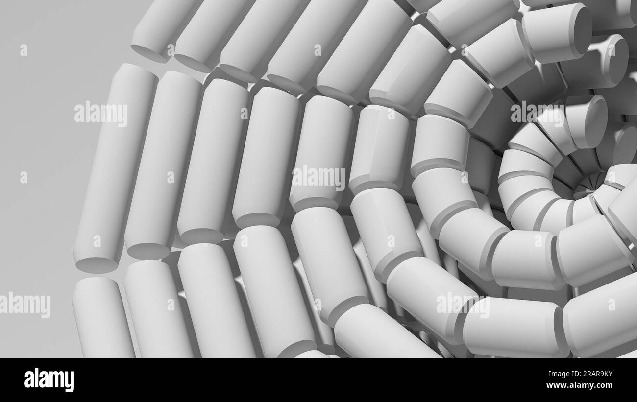 Minimal flat ray cylinder Minimal flat ray gray abstract 3D Rendering ...