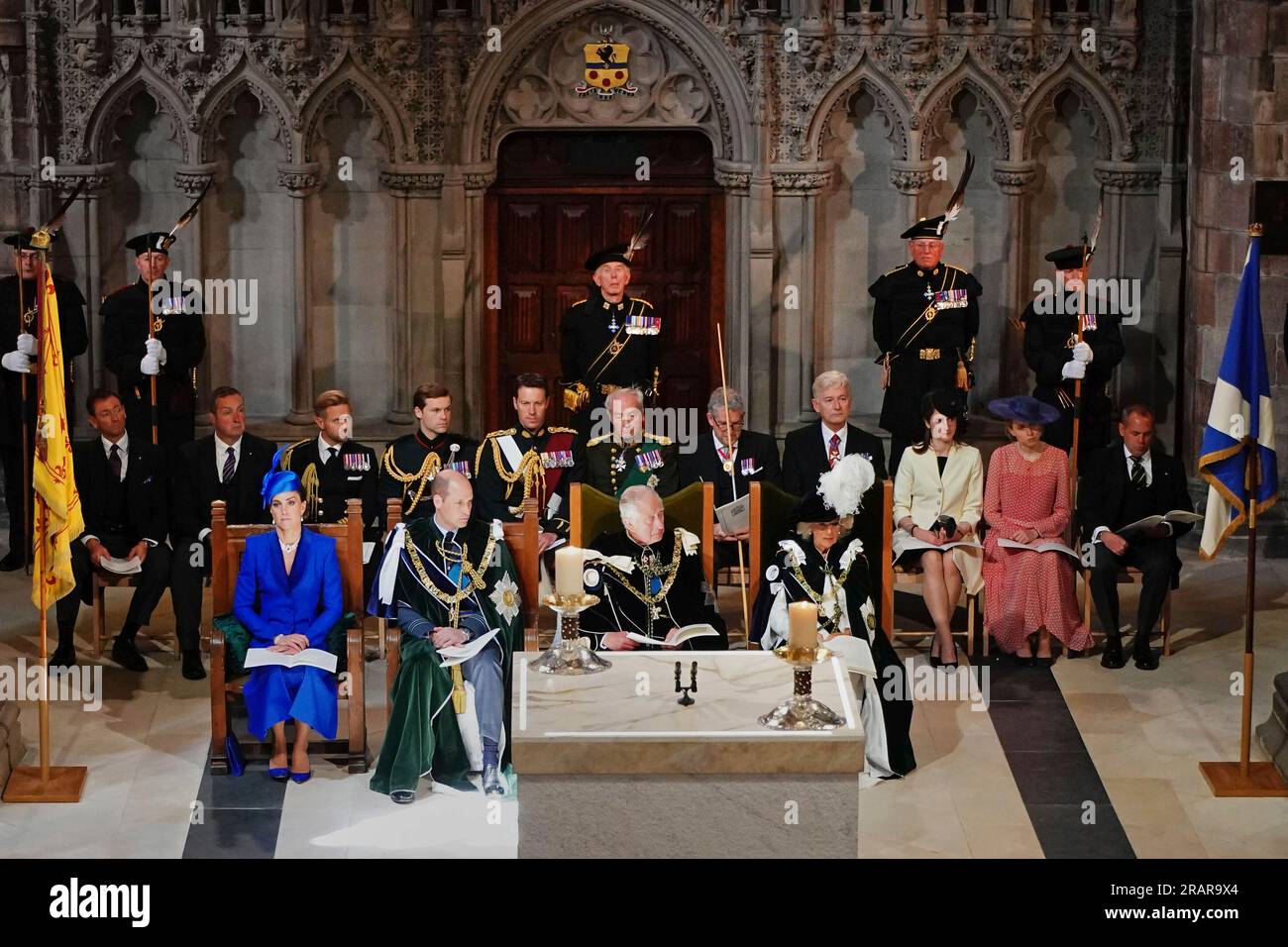 Britain's Prince William, the Prince of Wales, front row second left ...