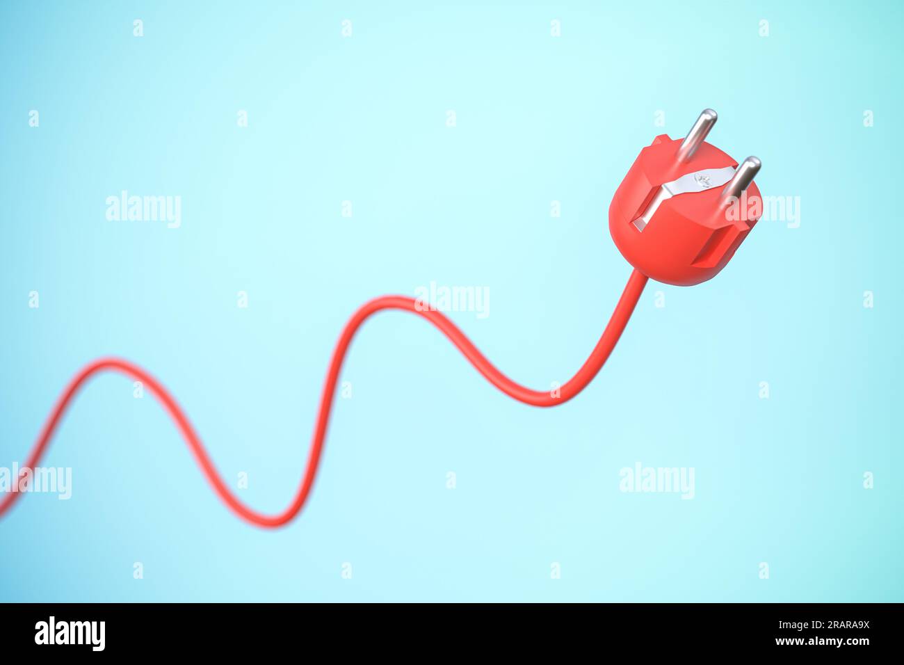 Inflation of energy prices concept. An electric cable with a plug layed ...