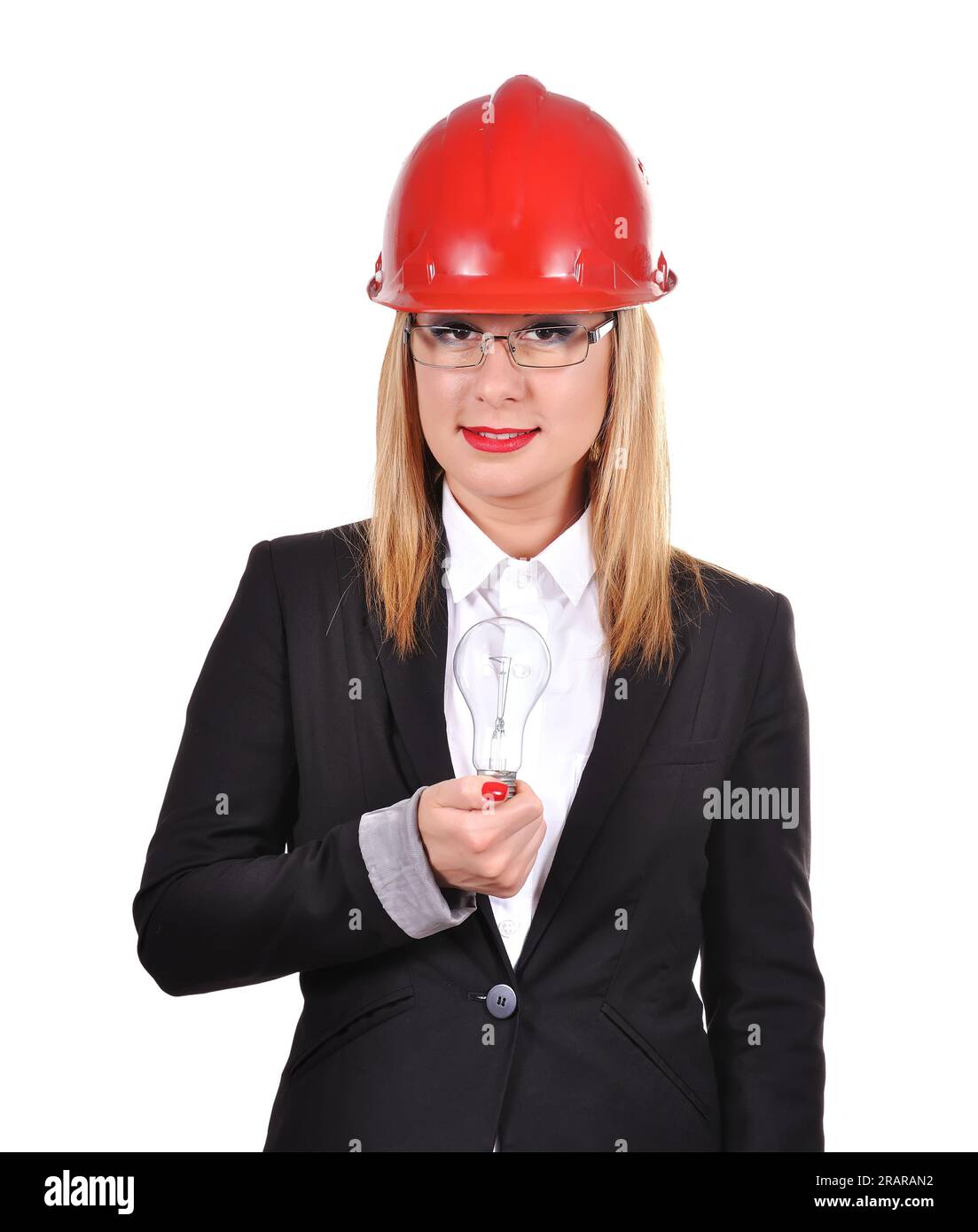 Young engineer holding helmet hi-res stock photography and images - Alamy