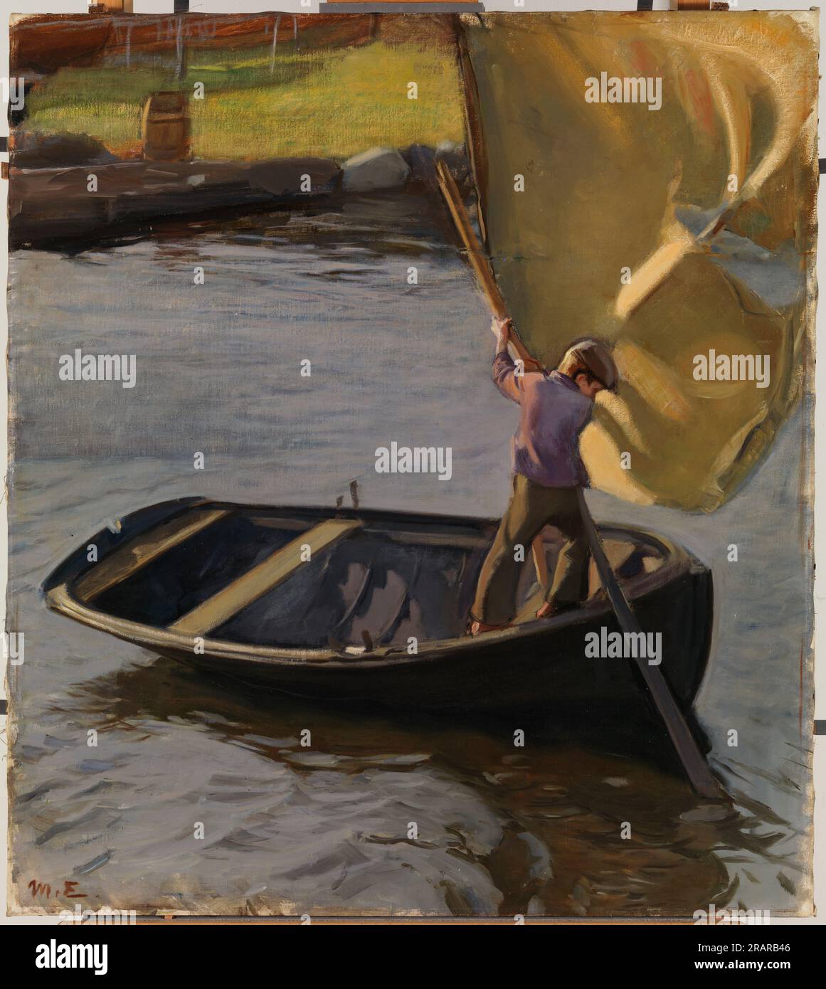 Boy and sail 1902 by Magnus Enckell Stock Photo - Alamy