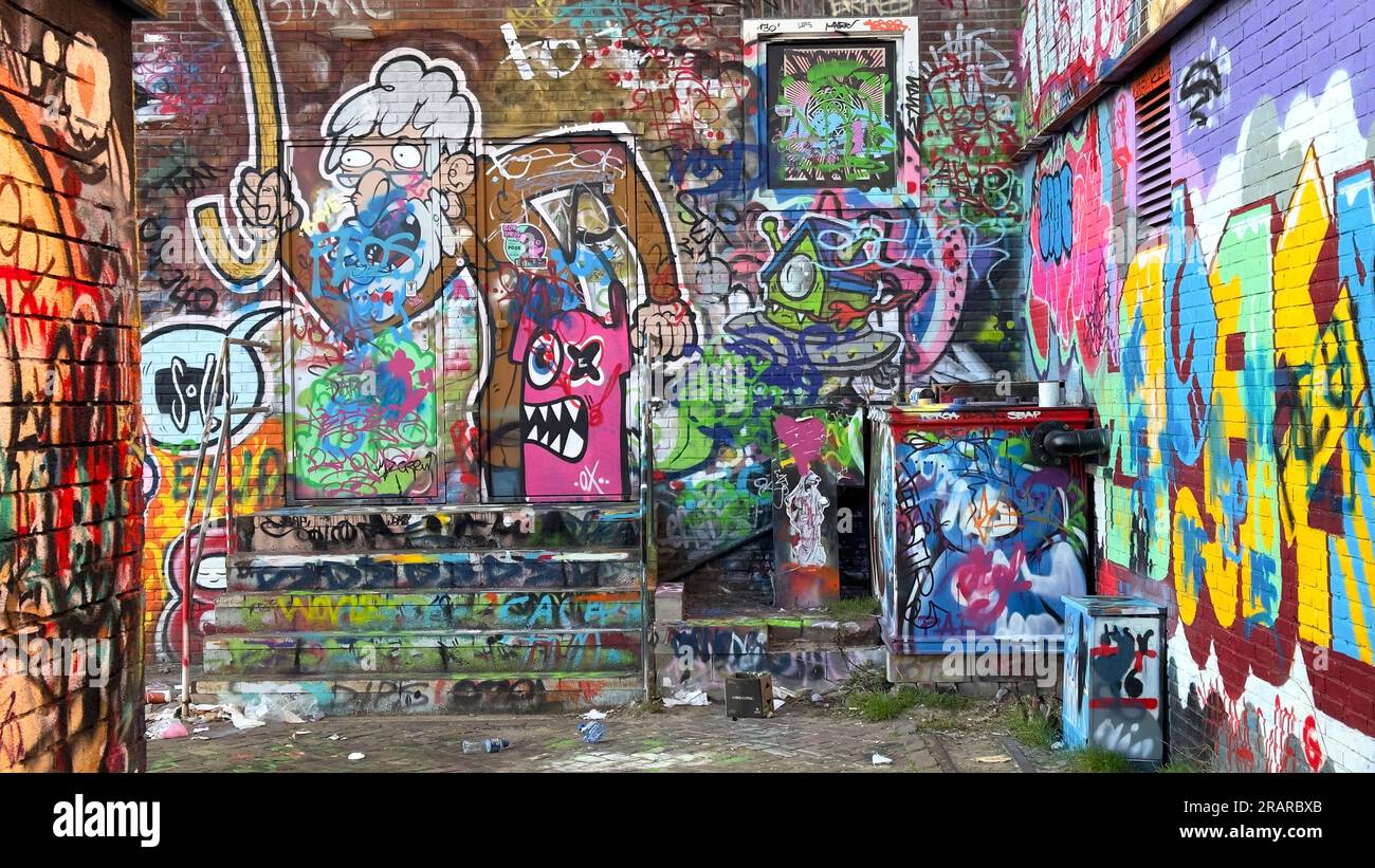 AMSTERDAM - MARCH 2: Graffiti on NDSM-werf walls Stock Photo - Alamy