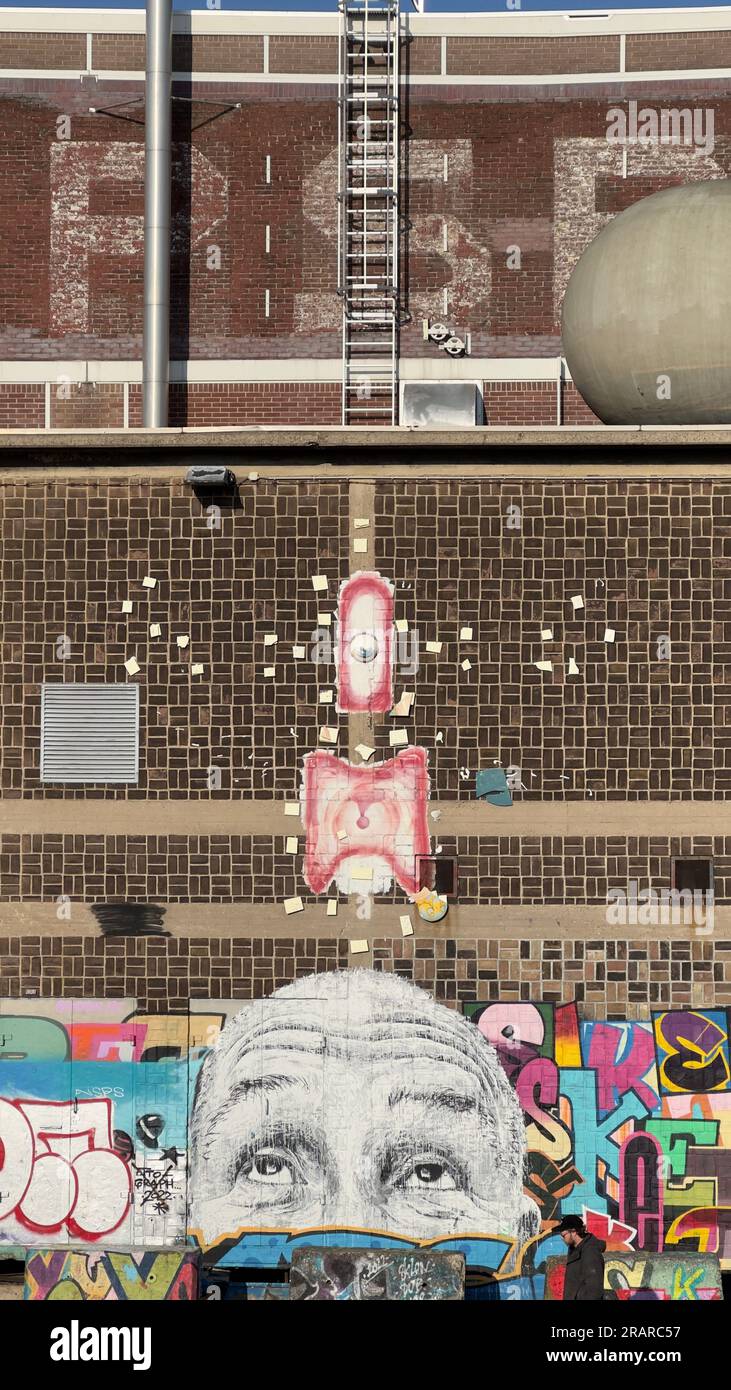 AMSTERDAM - MARCH 2: Graffiti on NDSM-werf walls Stock Photo - Alamy