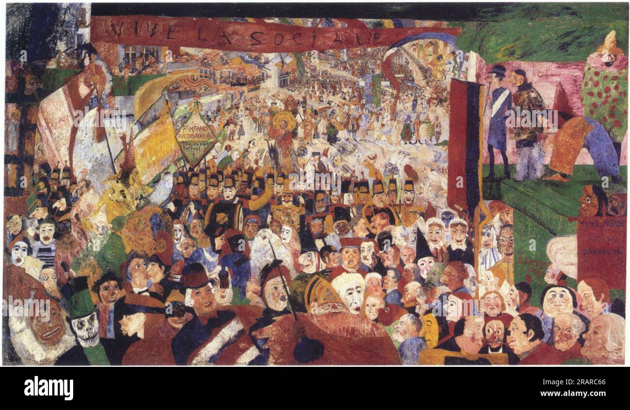 Christ's Entry Into Brussels in 1889 1888 by James Ensor Stock Photo ...