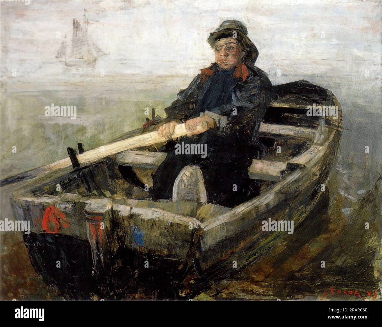 The Rower 1883 by James Ensor Stock Photo - Alamy