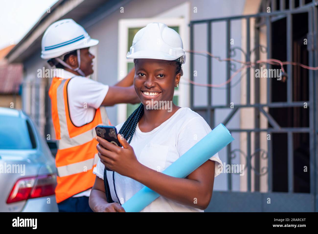 portrait of a happy african nigerian female happy african nigerian ...