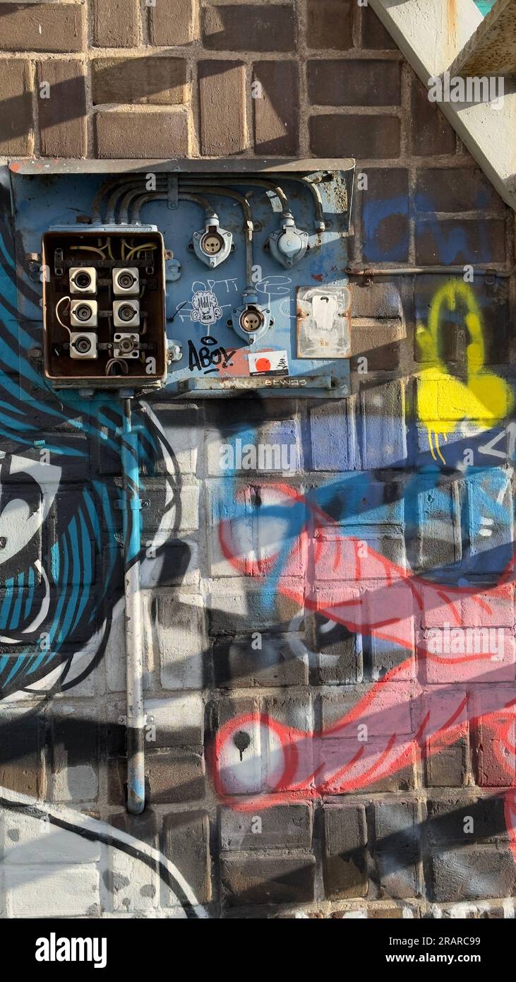 AMSTERDAM - MARCH 2: Graffiti on NDSM-werf walls Stock Photo - Alamy