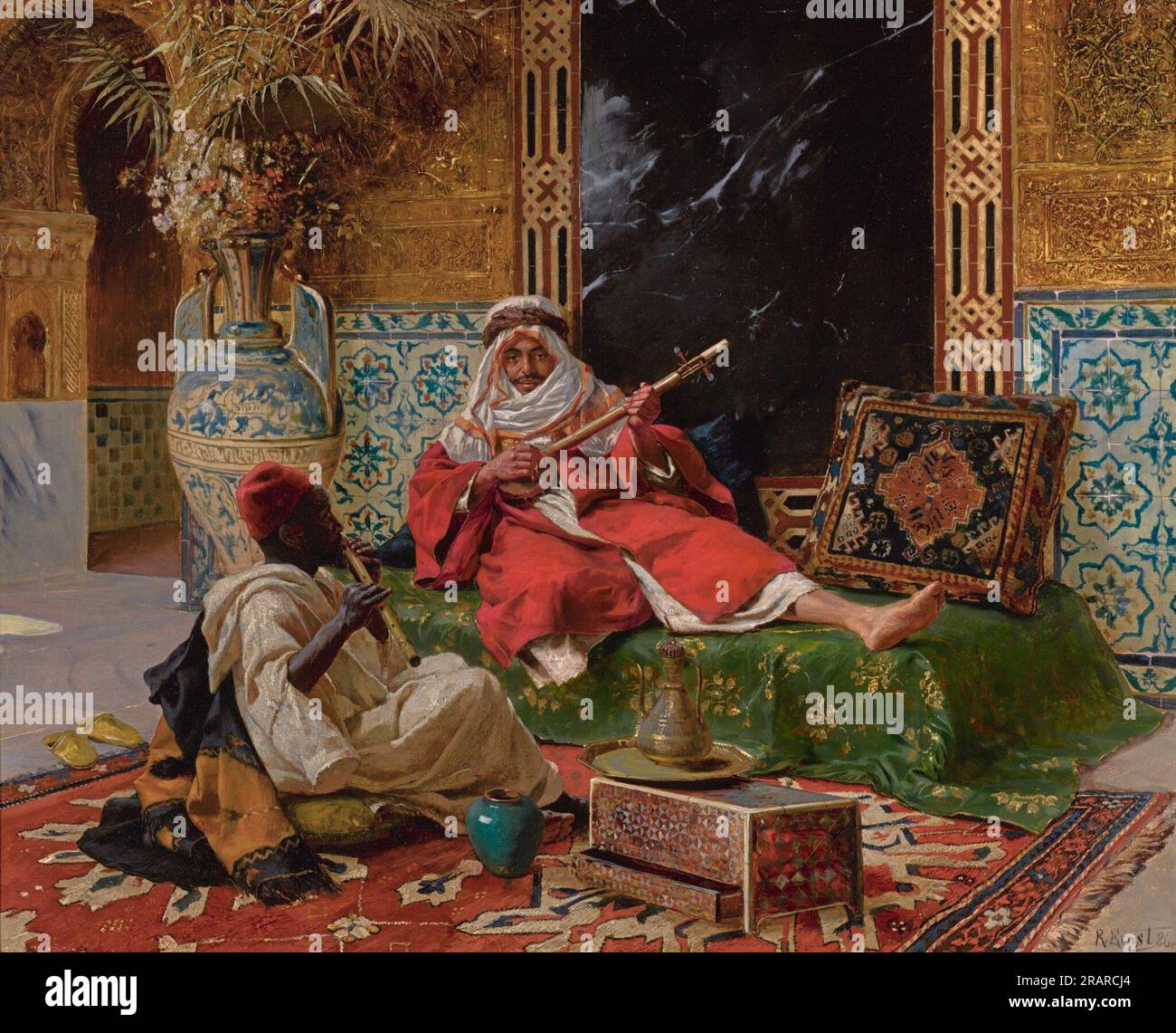 The Musicians by Rudolf Ernst 1886 by Rudolf Ernst Stock Photo - Alamy
