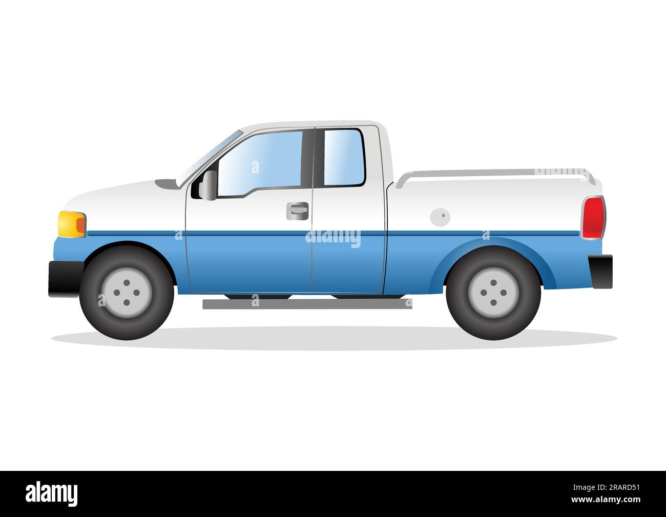 Pickup truck rear view Stock Vector Images - Alamy