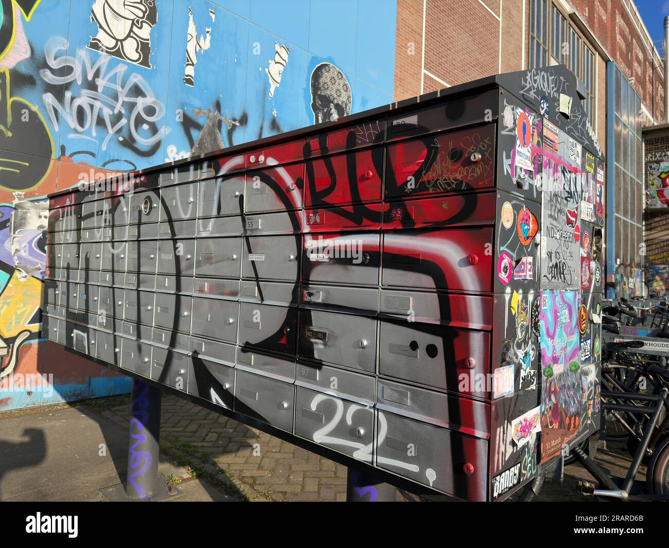 AMSTERDAM - MARCH 2: Graffiti on NDSM-werf walls Stock Photo - Alamy