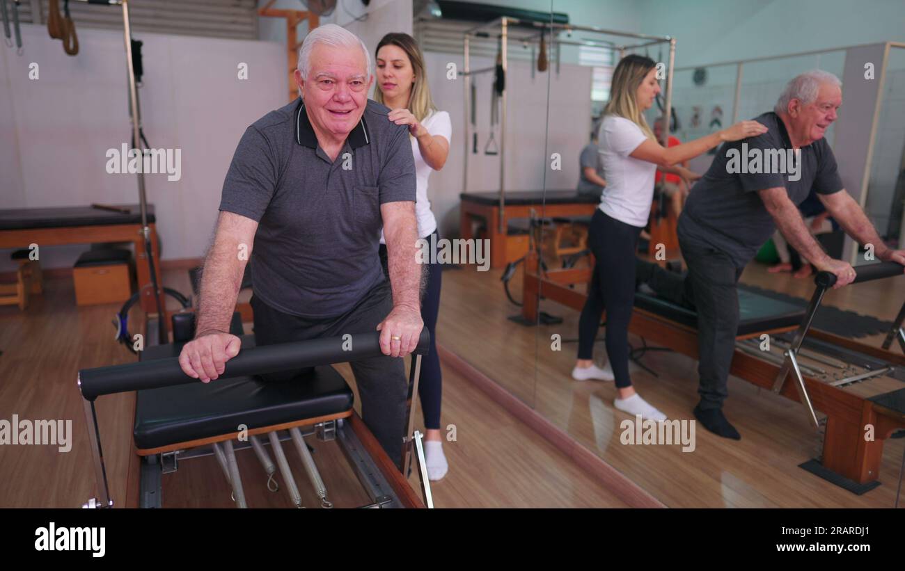 Pilates instructor elderly hi-res stock photography and images - Alamy