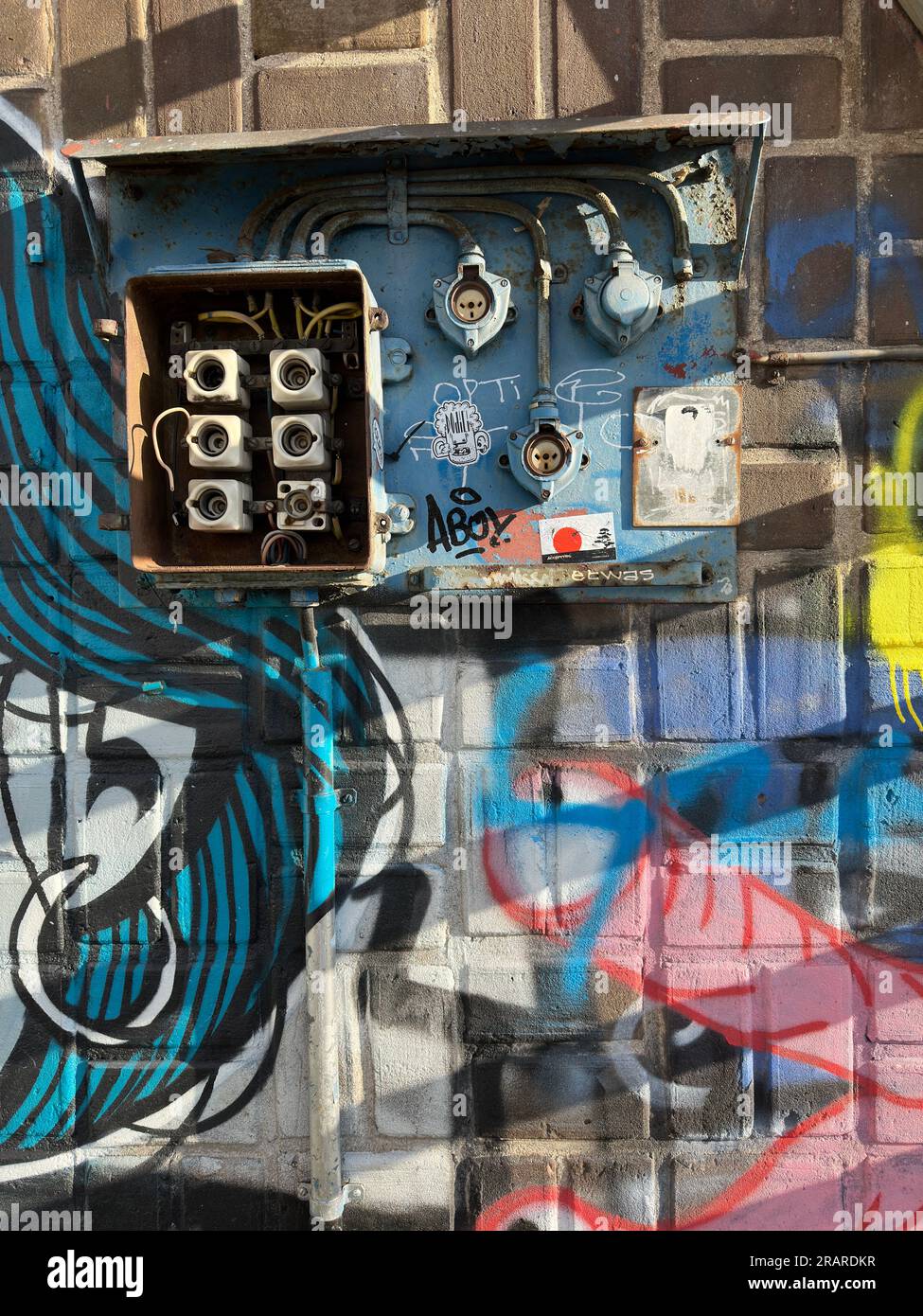 AMSTERDAM - MARCH 2: Graffiti on NDSM-werf walls Stock Photo - Alamy