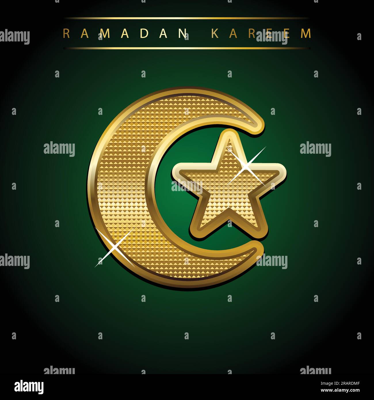 Graphic illustration of a crescent moon and a star. Islam, Islamic ...