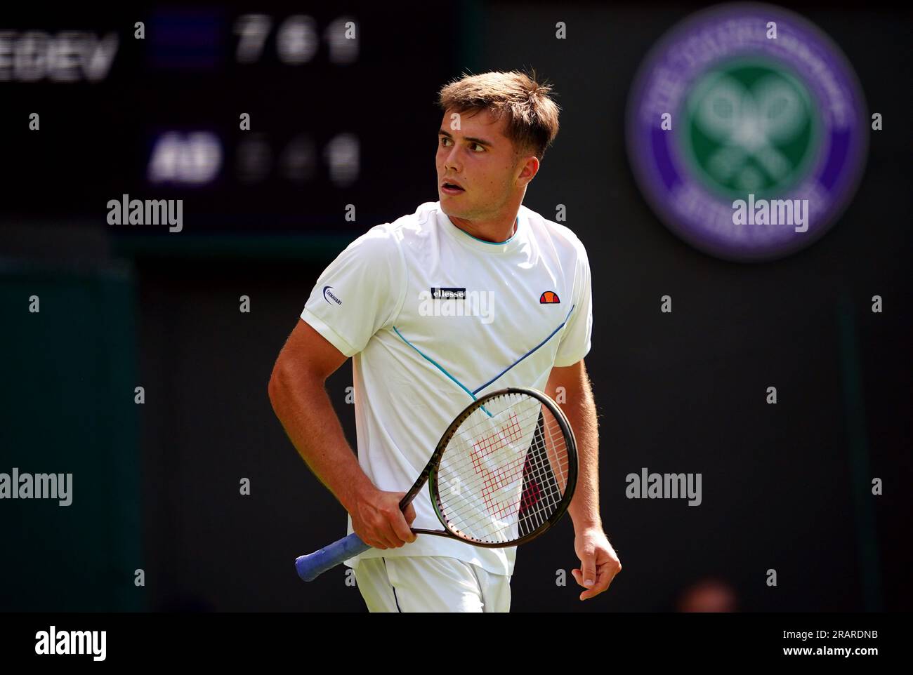 Arthur Fery reacts during his match against Daniil Medvedev (not ...