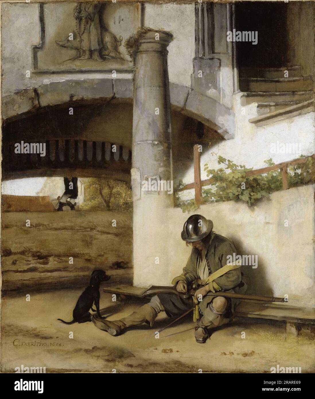 The Sentry 1654 by Carel Fabritius Stock Photo - Alamy