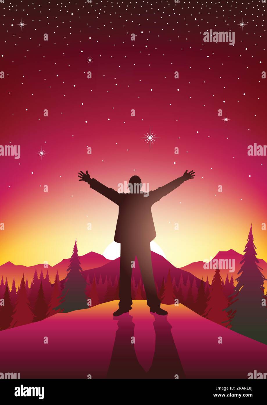 Open arms landscape Stock Vector Images - Alamy