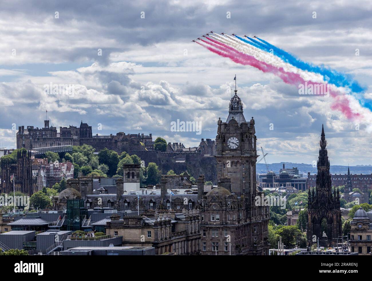 Edinburgh, United Kingdom. 05 July, 2023 Pictured: The Red Arrows ...