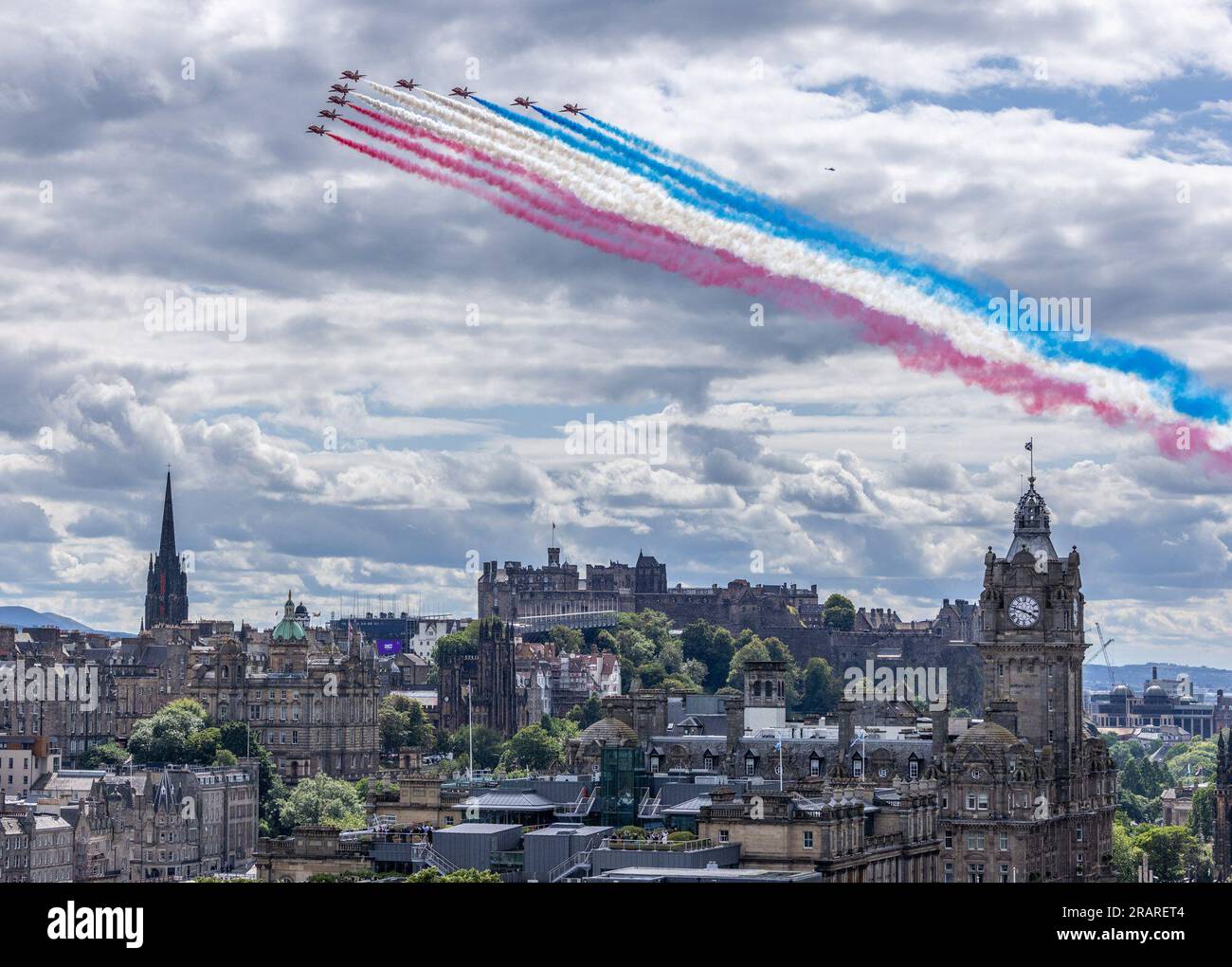 Edinburgh, United Kingdom. 05 July, 2023 Pictured: The Red Arrows ...