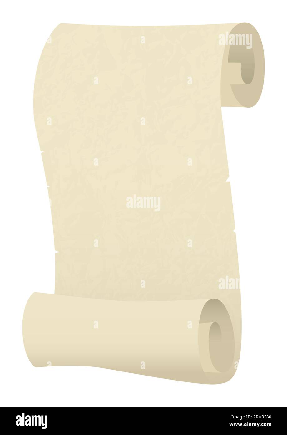 Vintage scroll paper isolated on white background Stock Vector Image ...
