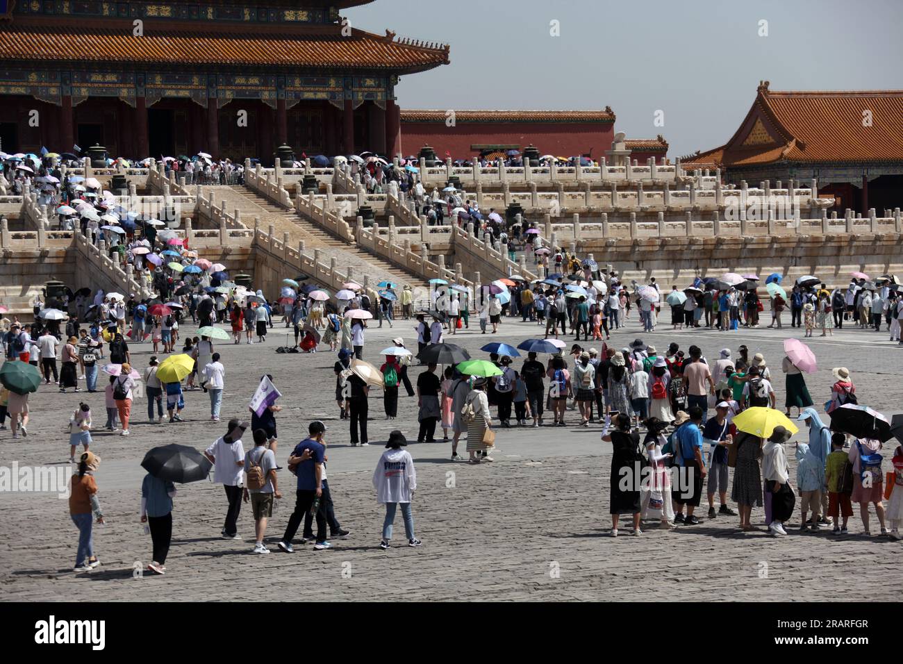BEIJING, CHINA - JULY 5, 2023 - Tourists brave high temperatures to ...
