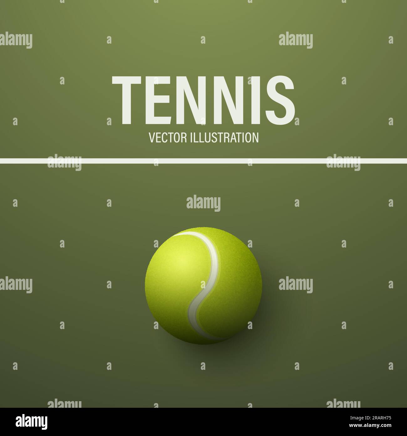 Vector 3d Realistic Green Textured Tennis Ball Icon Closeup Isolated ...