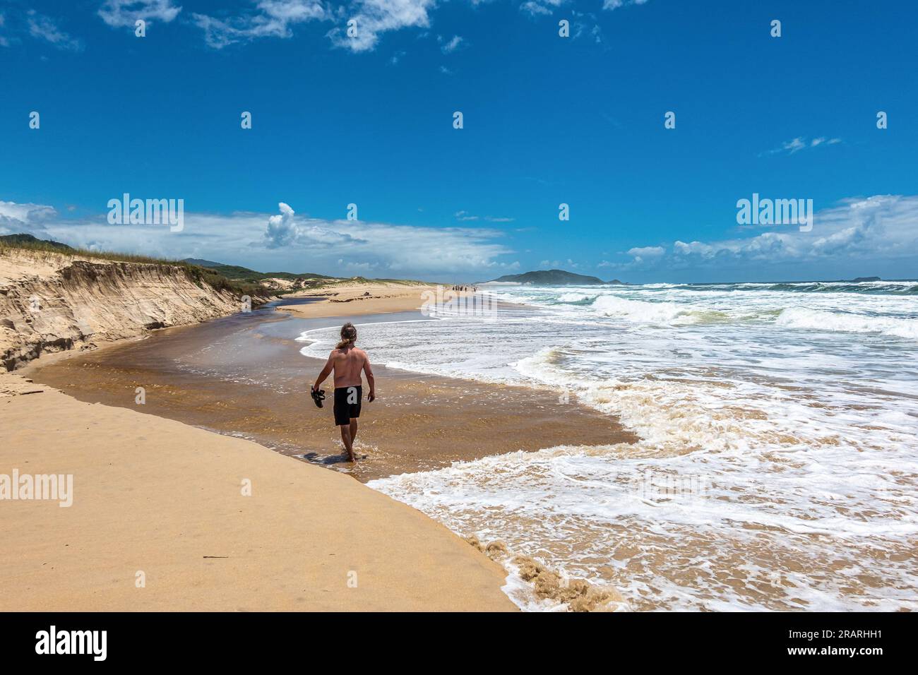 Praia do Campeche beach at Campeche, Florianopolis, Santa Catarina in ...