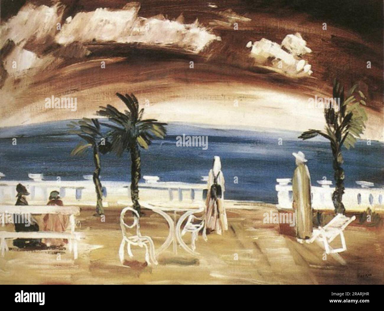 On the Beach under Purple Sky 1934 by Istvan Farkas Stock Photo - Alamy