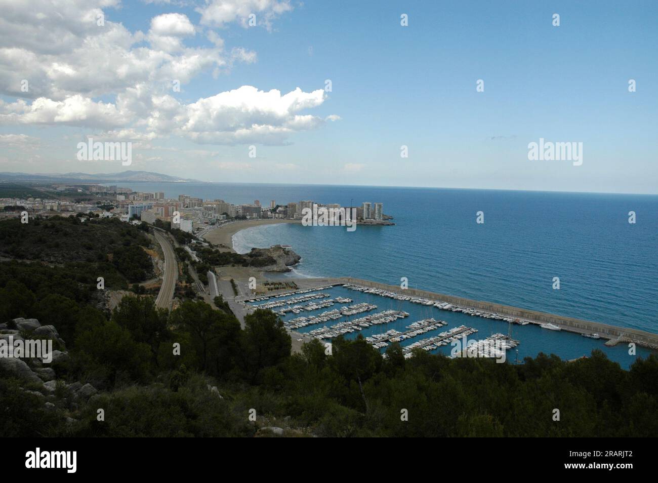 aerial view of the marina of oropesa del mar Stock Photo - Alamy