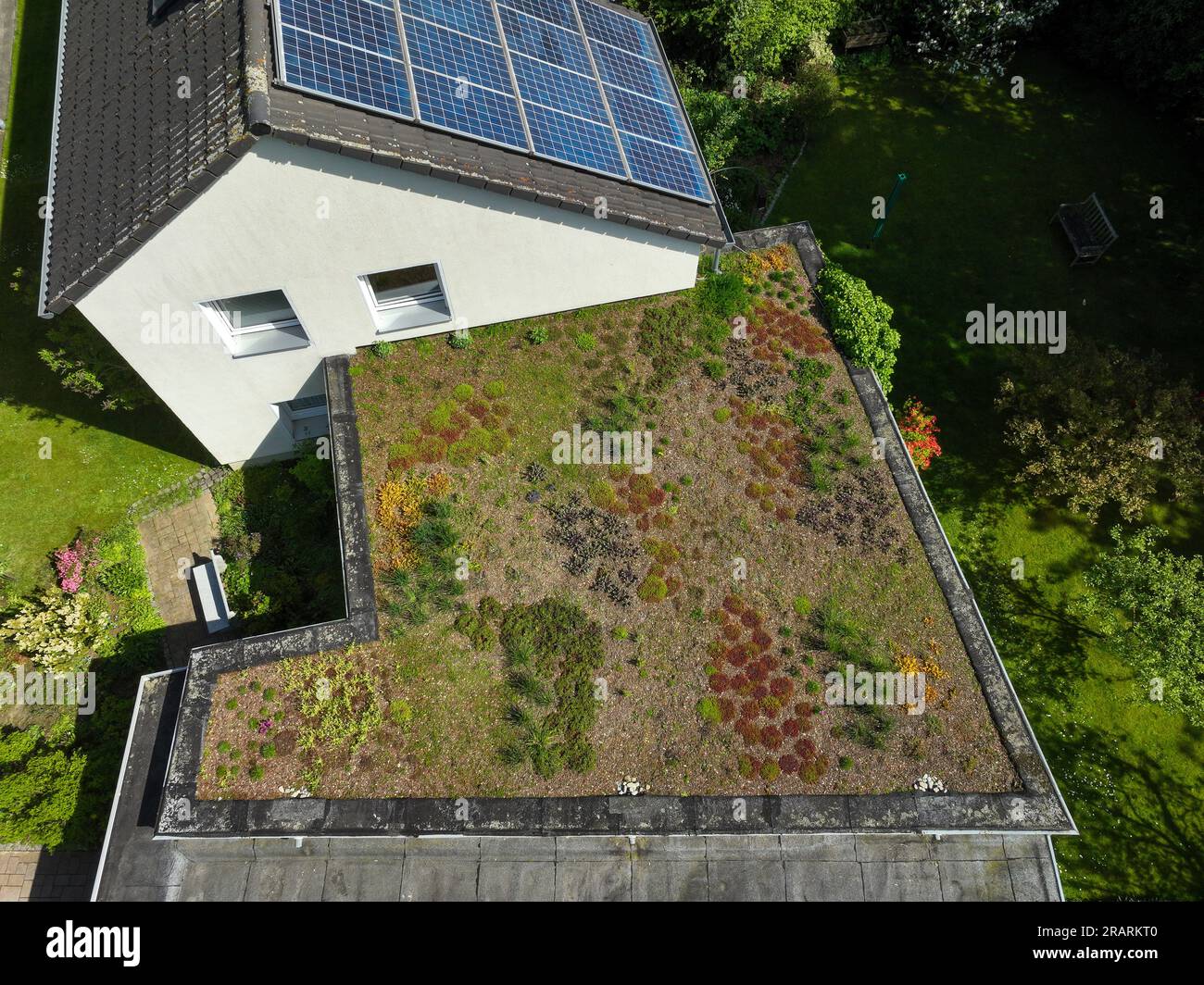 Muelheim an der Ruhr, North Rhine-Westphalia, Germany - Flat roof with ...