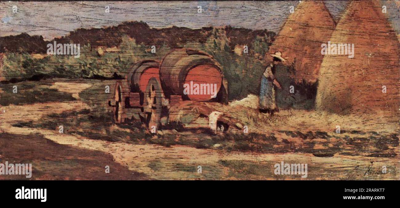 The red barrels 1870 by Giovanni Fattori Stock Photo - Alamy