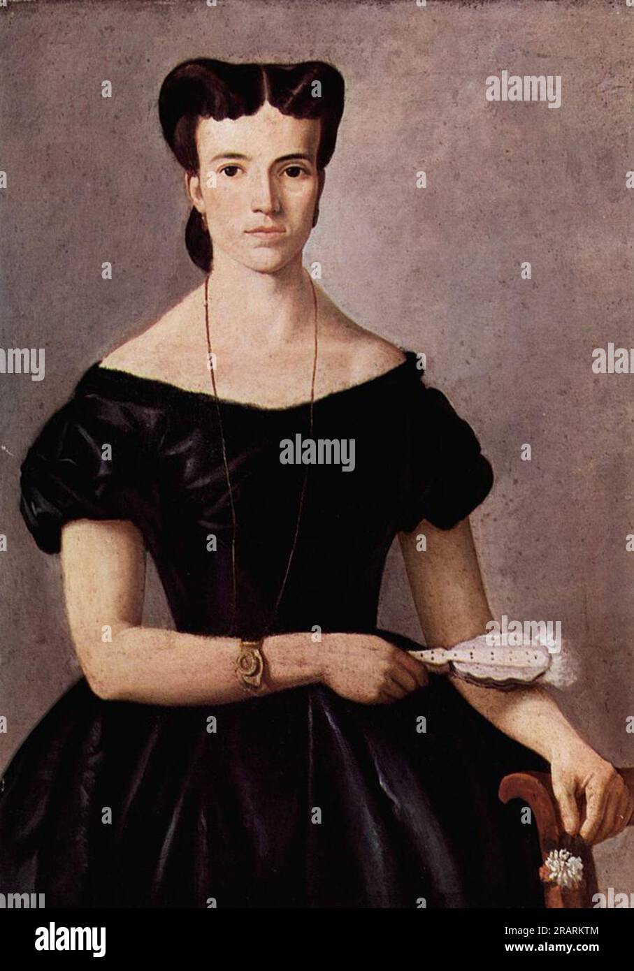 Lady with a Fan 1866 by Giovanni Fattori Stock Photo - Alamy