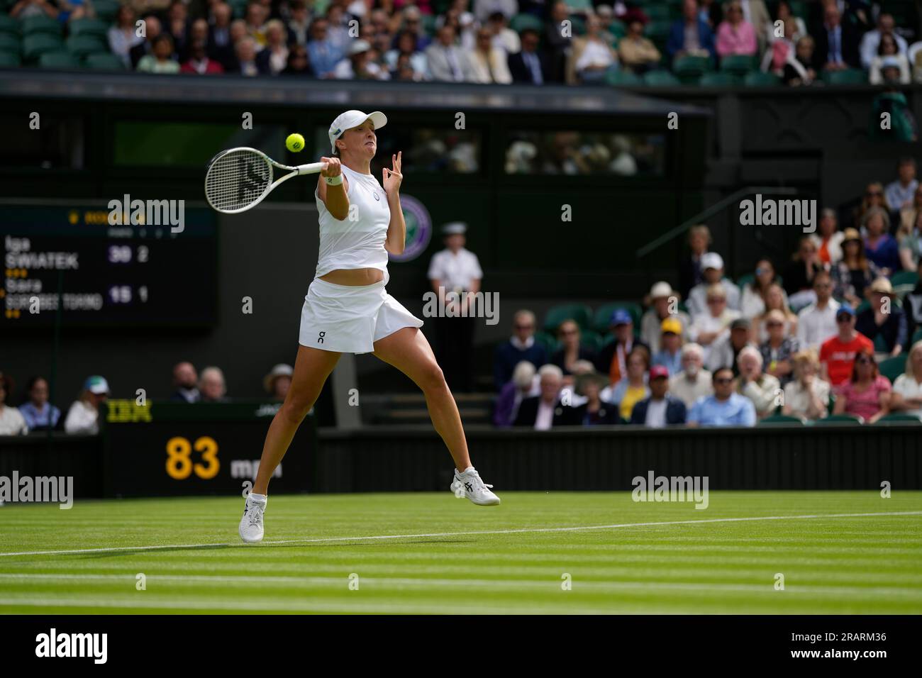Poland's Iga Swiatek plays a return to Spain's Sara Sorribes Tormo ...