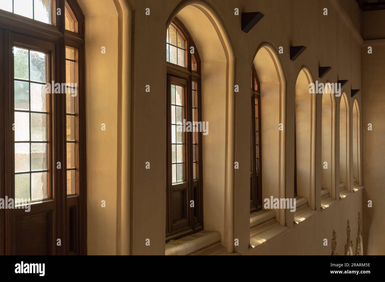 decorative arches over the windows of the building Stock Photo - Alamy