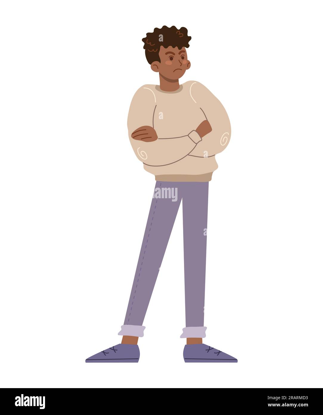 Sad angry guy with problems. Teenager's psychological problems. Young ...