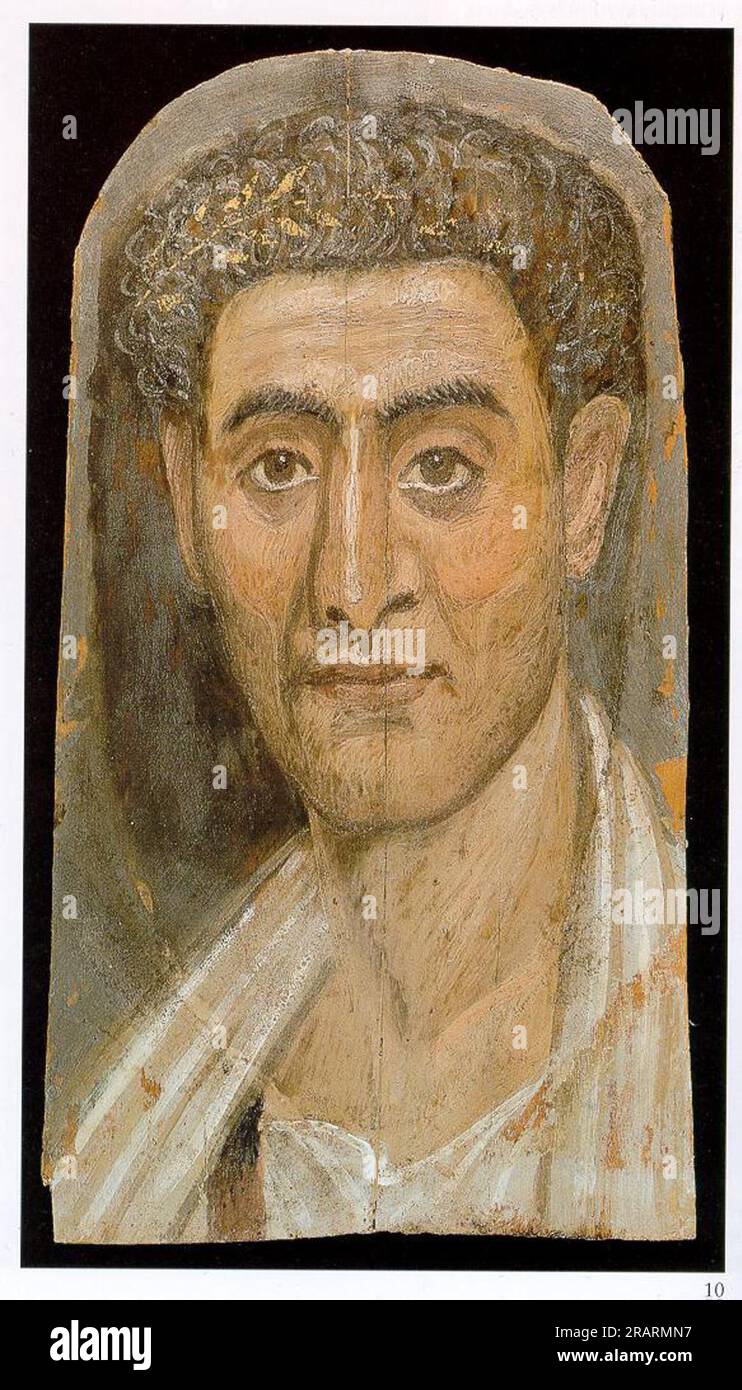 Fayum Mummy Portrait 100 by Fayum portrait Stock Photo - Alamy